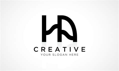Decir Ah Letra Logo Diseño Vector Modelo Alfabeto Inicial Letra Decir