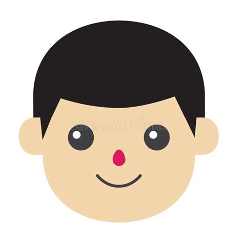 Boy Smiling Vector Illustration Decorative Design Stock Vector