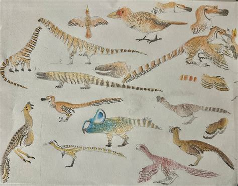 Various Dinosaur Sketches 1 By Makairodonx On Deviantart