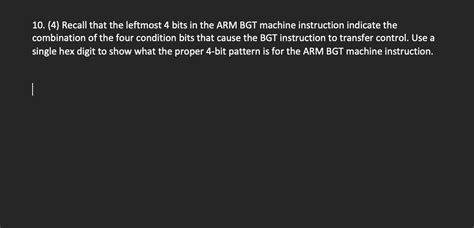 Solved 10 4 Recall That The Leftmost 4 Bits In The Arm