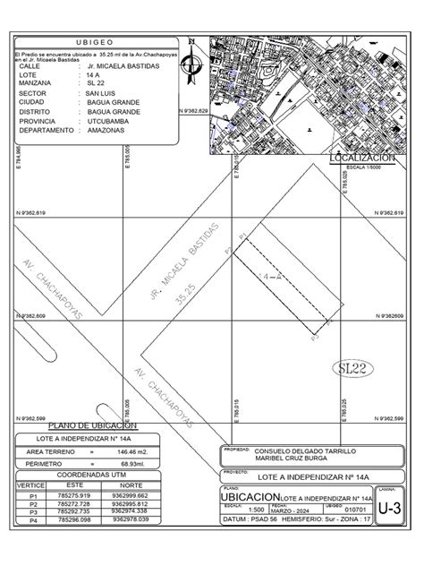 Plano Lote A Independizar Ubicacion Lote 14 Pdf