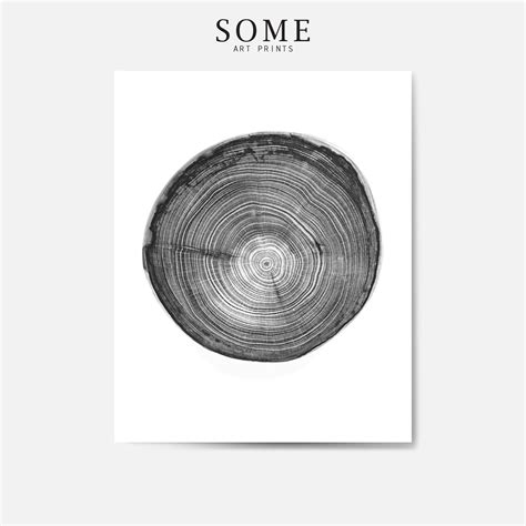 Tree Ring Print Set Of 3 Rustic Art Prints Tree Ring Wall Etsy