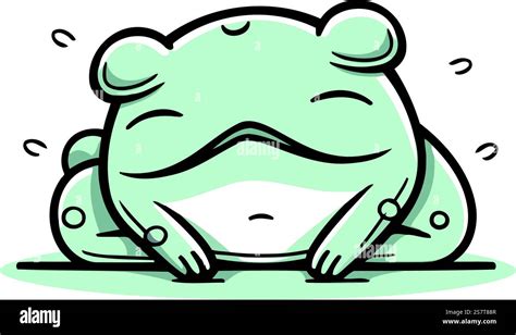 Crying Cartoon Frog Vector Illustration Isolated On White Background Stock Vector Image And Art
