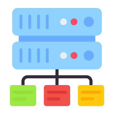 A Flat Design Icon Of Server Network 40200746 Vector Art At Vecteezy