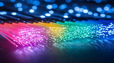Colorful Fiber Optic Cablescloseup Technology Backgroundinternet