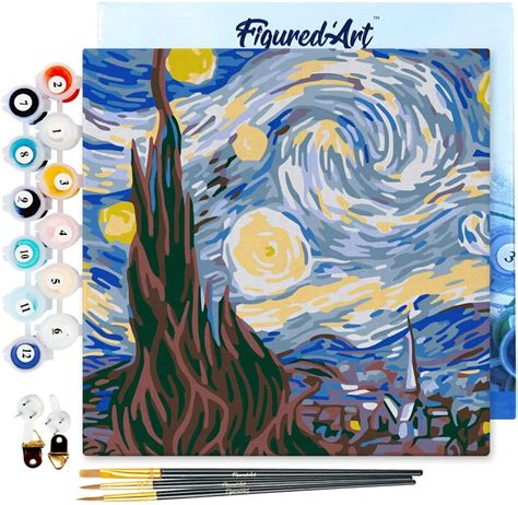 Figured Art Mini Dipingere Con I Numeri 20x20cm Con Telaio Paint By