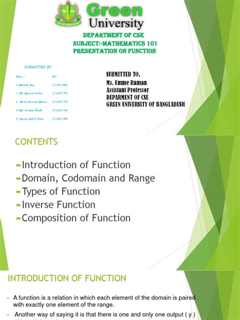 Math 101 Presentation Others Pdf Function Mathematics Analysis