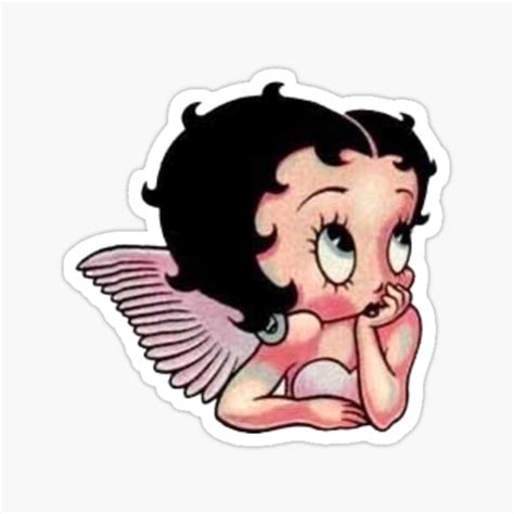 Betty Boop Angel Sticker For Sale By Caitlynoliver Redbubble