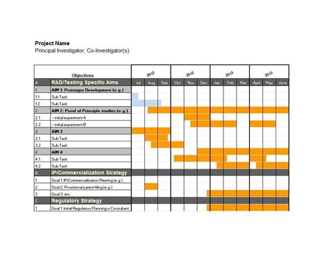 Microsoft Word Gantt Chart Template