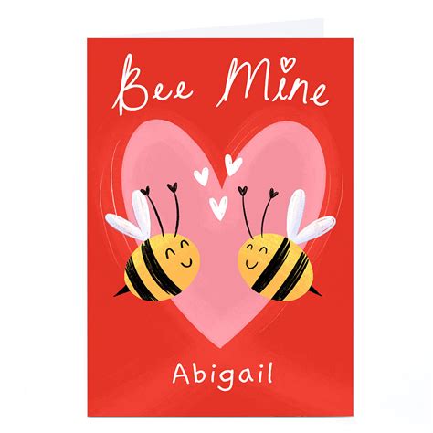 Buy Personalised Chloe Fae Valentines Day Card Bee Mine For Gbp 299