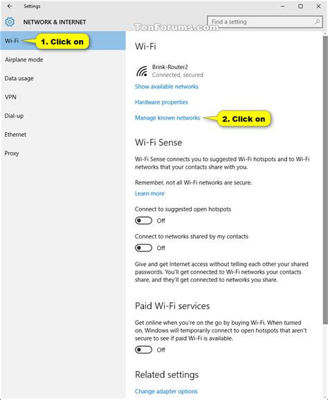Turn On Or Off Wi Fi Sense In Windows Tutorials