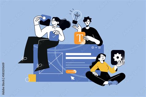 Vector Illustration Of Web Design And Development Creative Concept For Web Banner Social Media