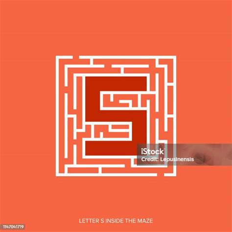 문자 모양 미로 미 궁 입구에 한 방법으로 하 고 종료 하는 한 가지 방법으로 미로 평면 디자인 벡터 일러스트 레이 션입니다