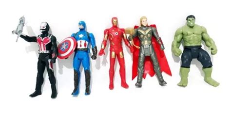 Kit Bonecos Vingadores Heróis 5 Bonecos 15 Cm Articulados à venda em
