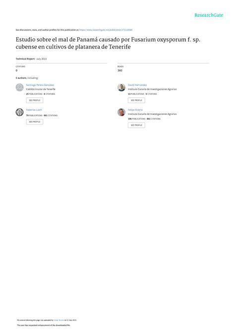 Informe Num 5 Malde Panama Web Paginas See Discussions Stats And