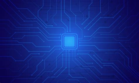 Abstract Circuit Board Blue Gradient Technology Background Premium Ai Generated Vector