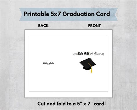 Printable Graduation Card Etsy