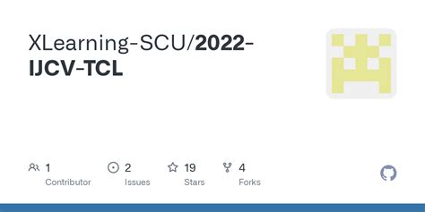 GitHub XLearning SCU IJCV TCL
