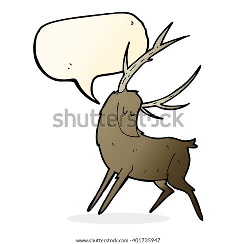 Cartoon Stag Speech Bubble Stock Vector Royalty Free 401735947