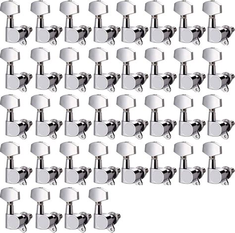Amazon Com R Guitar String Inline Tuning Pegs Locking Tuners Keys Machine Heads Chrome Lots