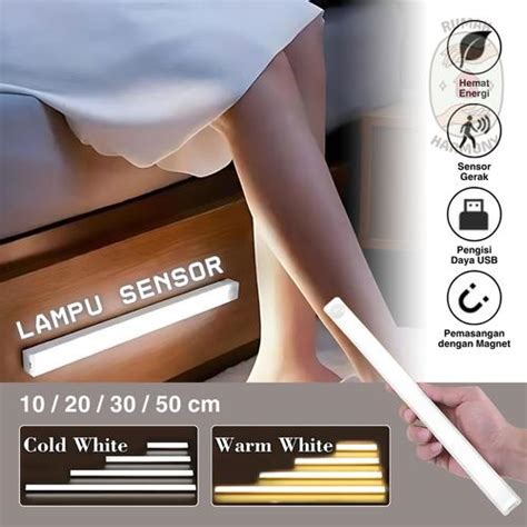 Promo Lampu Tempel Sensor Gerak Magnetik Otomatis Motion Sensor Led