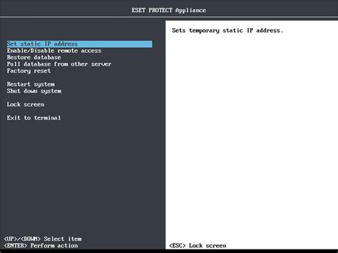 Set Static Ip Address Eset Protect Eset Online Help