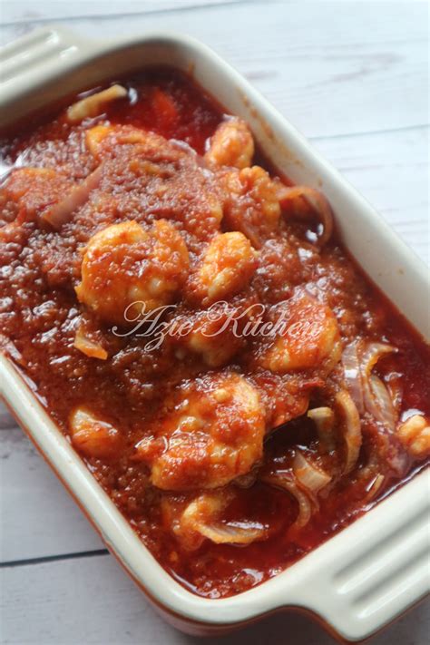 Sambal Tumis Udang Lauk Nasi Lemak Azie Kitchen