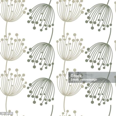 심플한 민들레 실루엣 매끄러운 패턴 블로볼 식물 배경입니다 추상 꽃 벽지입니다 0명에 대한 스톡 벡터 아트 및 기타 이미지 0명 그래픽 프린트 꽃 나무 Istock