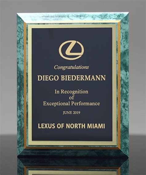 White Marble Plaque Edco Awards