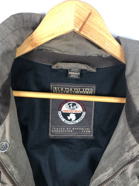 Napapijri Geographic Quilted Utility Breathable Casual Zip Quilted Coat ...