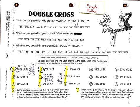 Homework With Examples On Level Preap Hw Double Cross Highlighted
