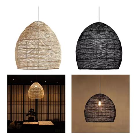 LAMPE À SUSPENSION japonaise Abat jour en bambou Abat jour suspendu EUR
