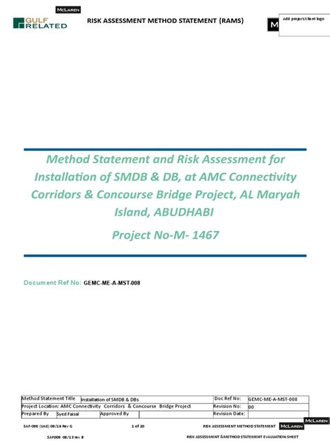 Ms For Installation Of Smdb Db Panels Pdf Personal Protective