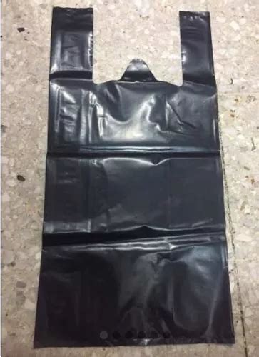 25kg Bolsa Tipo Camiseta 3 Negra D Polietileno Reciclado Envío gratis