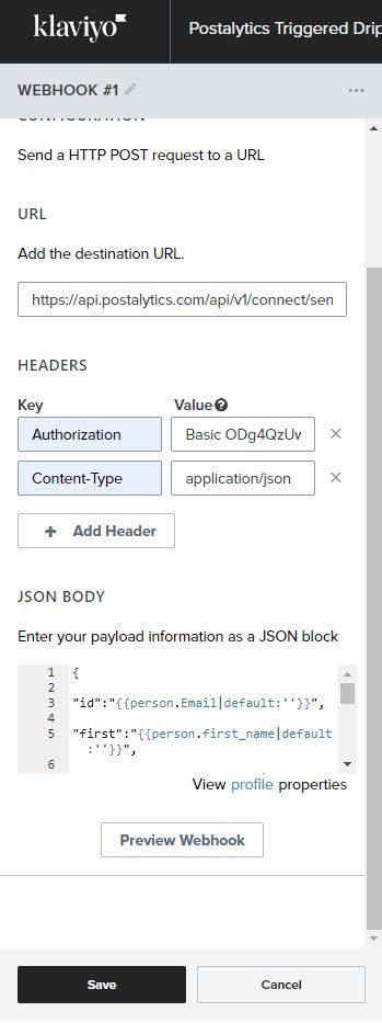 How To Trigger Direct Mail From Klaviyo Postalytics
