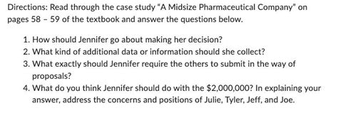 Solved Directions Read Through The Case Study A Midsize Chegg