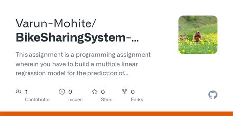GitHub Varun Mohite BikeSharingSystem Multiple Linear Regression