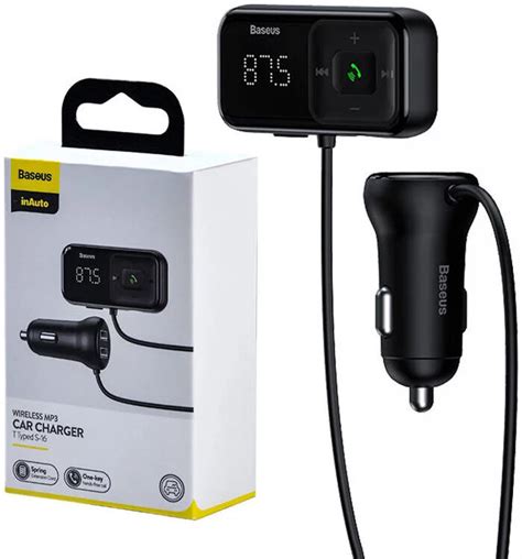 Baseus Dubbele Usb Autolader En Bluetooth Fm Muziek Transmitter 15w