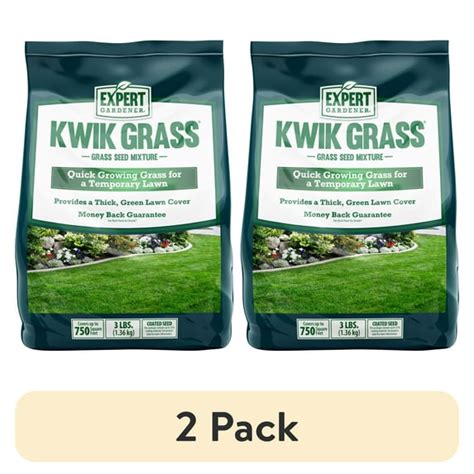 2 Pack Expert Gardener Kwik Grass Seed Mix For Sun To Partial Shade