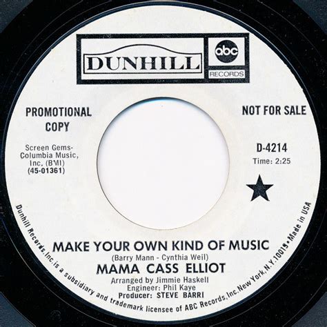 Mama Cass Elliot Make Your Own Kind Of Music 1969 Vinyl Discogs
