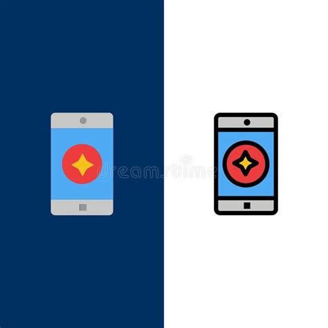 Favorite Mobile Mobile Mobile Application Icons Flat And Line Filled