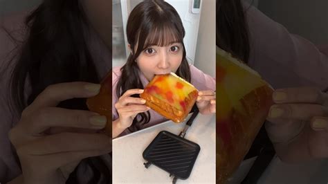 【sns映え】パリパリ飴パンホットサンド作ってみた結果🍬🍞shorts Ciao Nihon