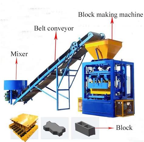 QT4 24 Cement Block Machine Vibration Processing Hollow Brick