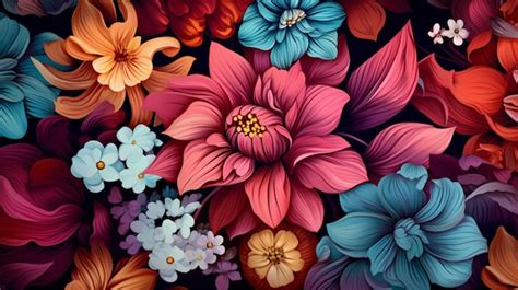 Premium Ai Image Flower Pattern