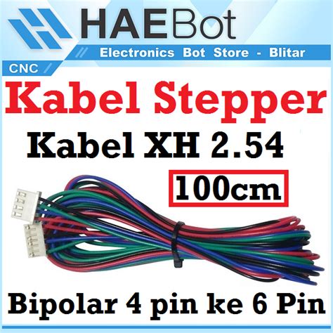 Jual HAEBOT Kabel Stepper Cable Nema 17 Motor 1000mm 4 Pin 6 Pin XH2