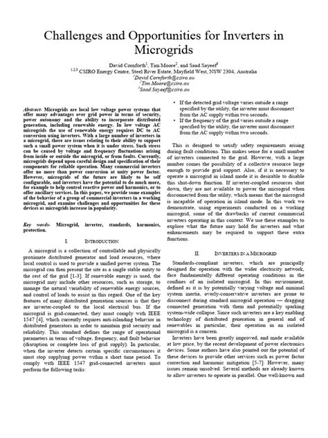 Challenges And Opportunities For Inverters In Pdf Power Inverter