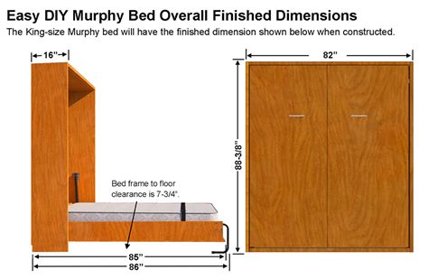 King Size Murphy Bed Hardware Kit Easy Diy Murphy Bed