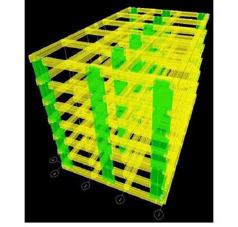 A View Of The Structural Model Developed On Etabs Download