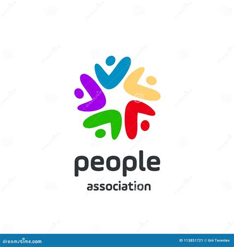 People Association Icontype Stock Vector Illustration Of Colorful