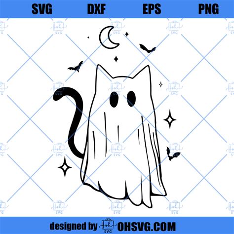 Ghost Cat Svg Cat Svg Ghost Svg Funny Ghost Cat Svg Boo Cat Hallow